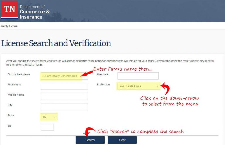 Do You Need to Verify a TN Real Estate Agent's License? - Homes for ...